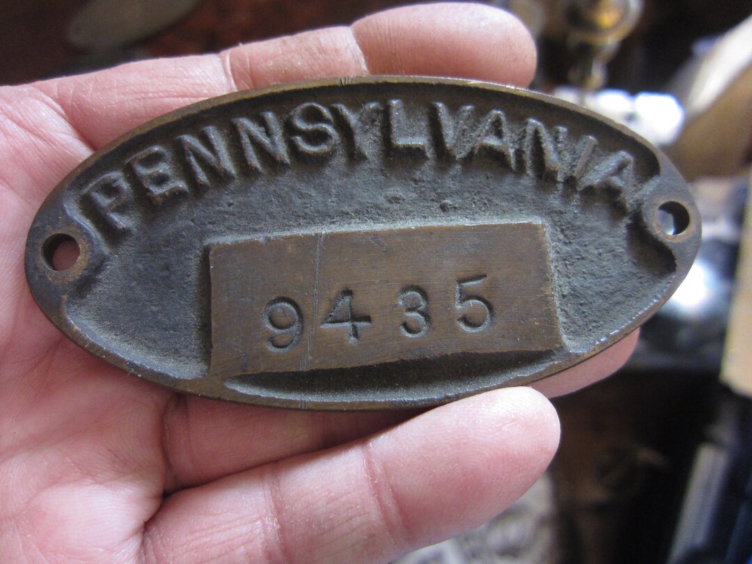 Pennsylvania Railroad Property ID Tag - Etsy
