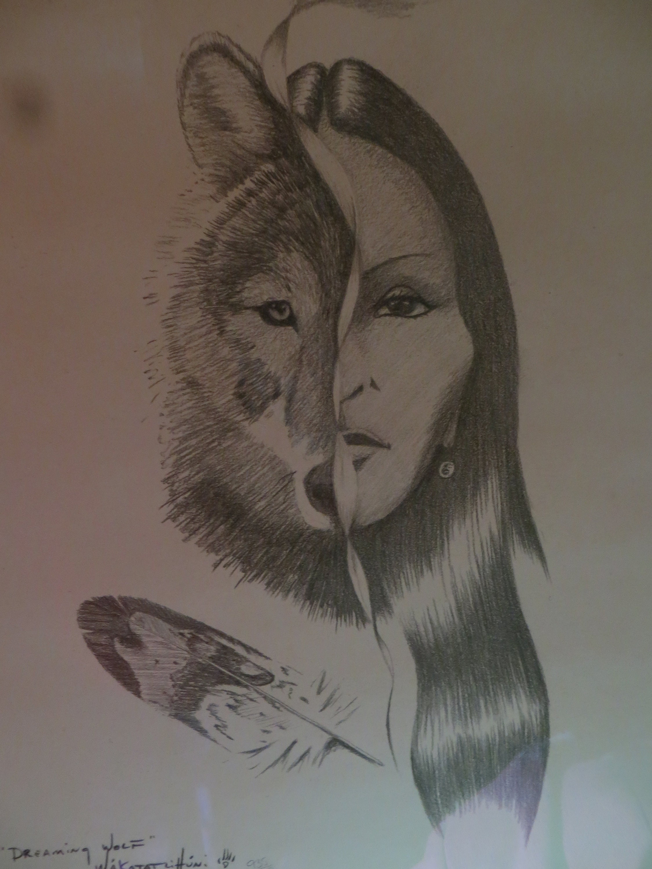 Half Girl Half Wolf Face