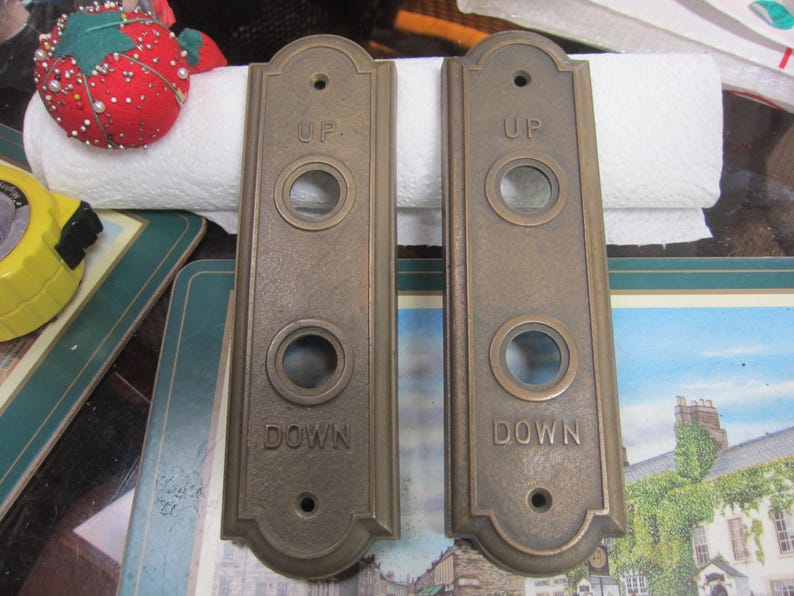 Pair of Elevator Call Buttons, Antique Vintage, Please Read Description ...