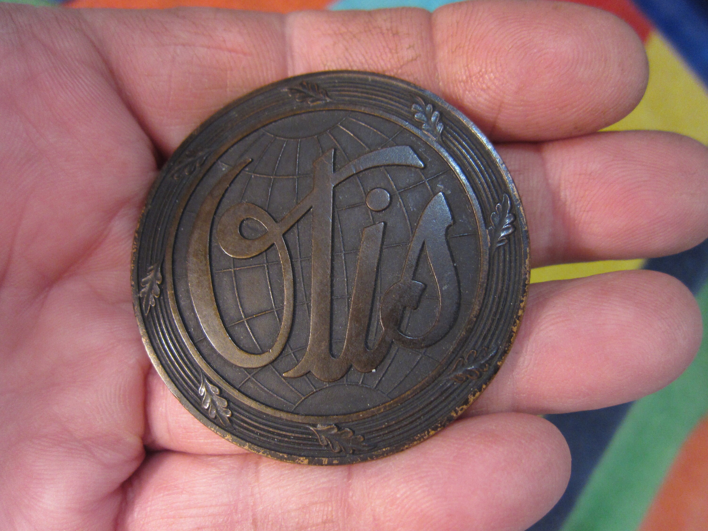 Antique Otis Elevator Car Sign Bronze Copper Nameplate Emblem, Please ...
