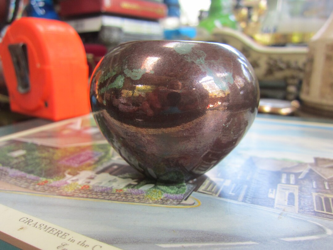 Mini J. Diller Raku Studio Art Pottery Vase Bowl Seed Pot, Please Read ...