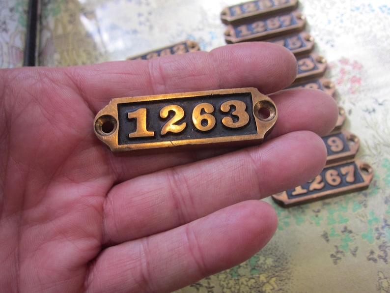 Antique Room Numbers, Bronze Brass Raised Numbers, Please Read ...