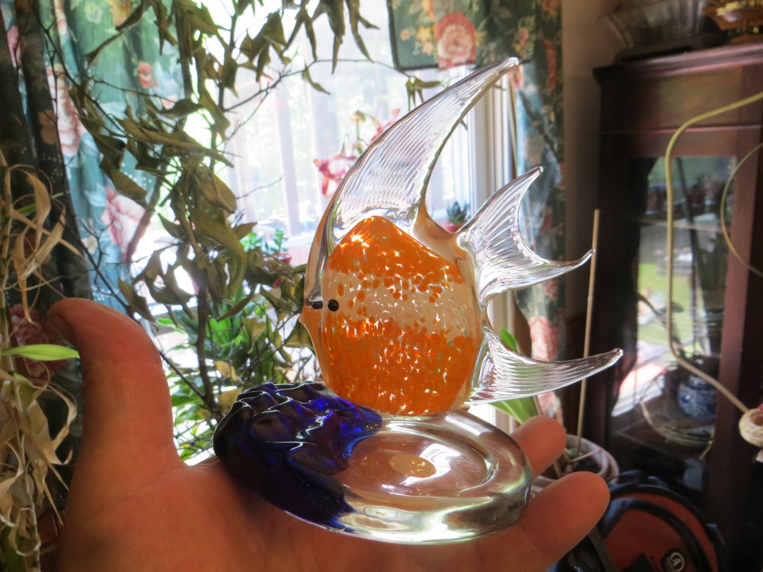 Art Glass Fish Candle Holder. - Etsy