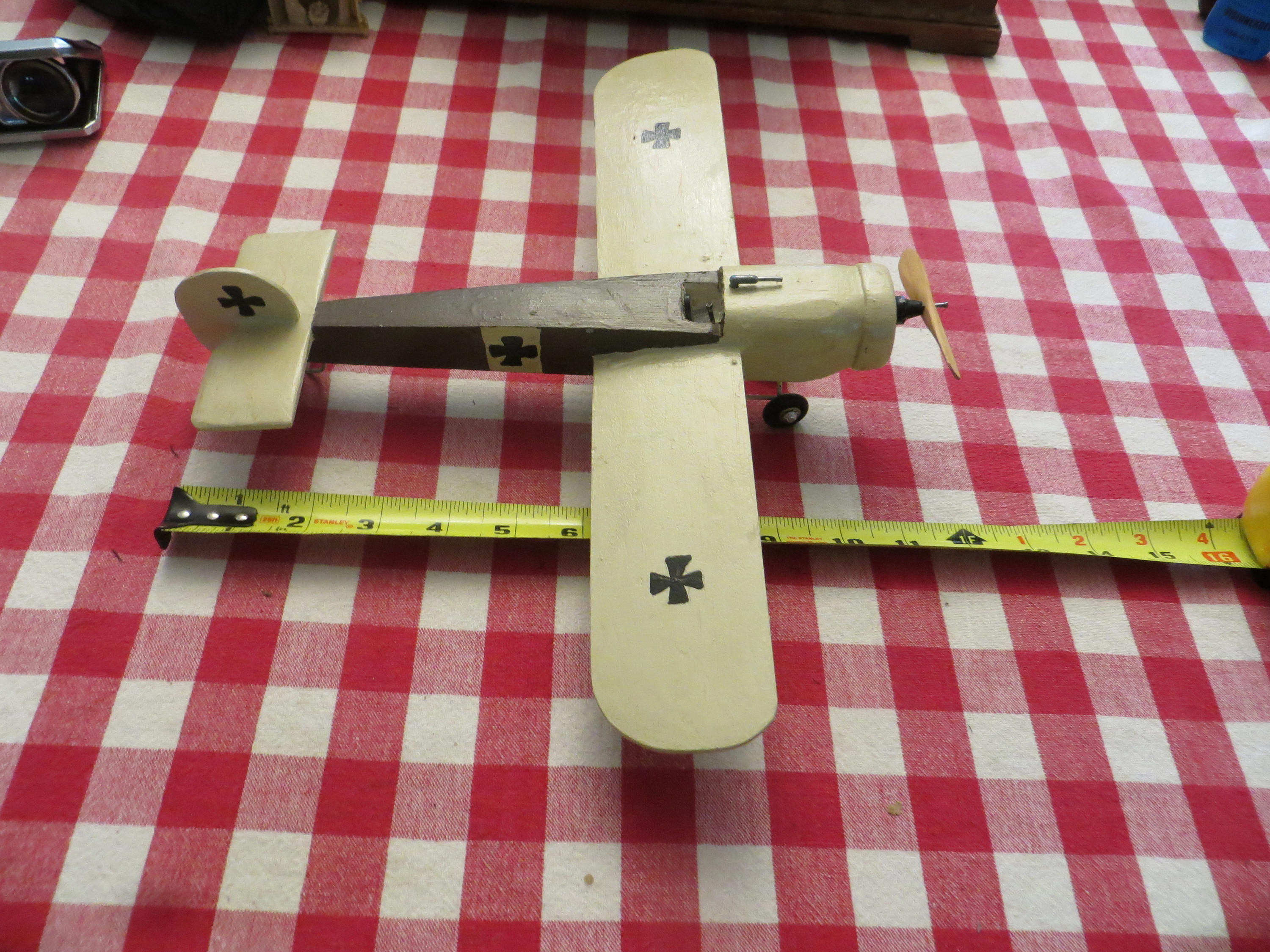 Vintage hand made wood air plane single engine prop | Etsy