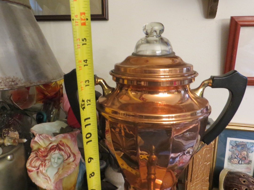 Copper Coffee Pot Percolator, Missing Sterno Burner - Etsy