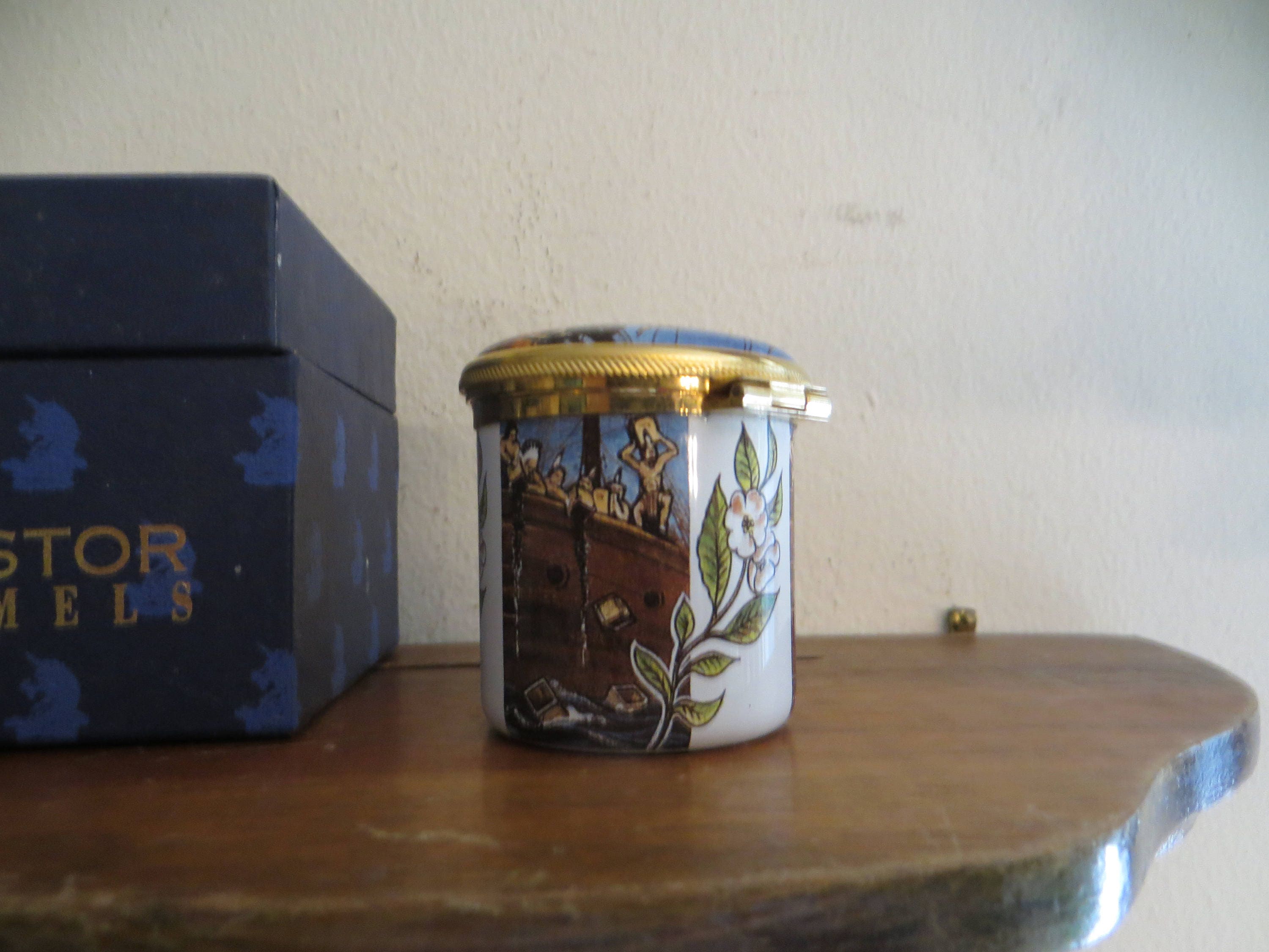 Vintage Alastor Enamel the Boston Tea Partly 1773 Hinged - Etsy