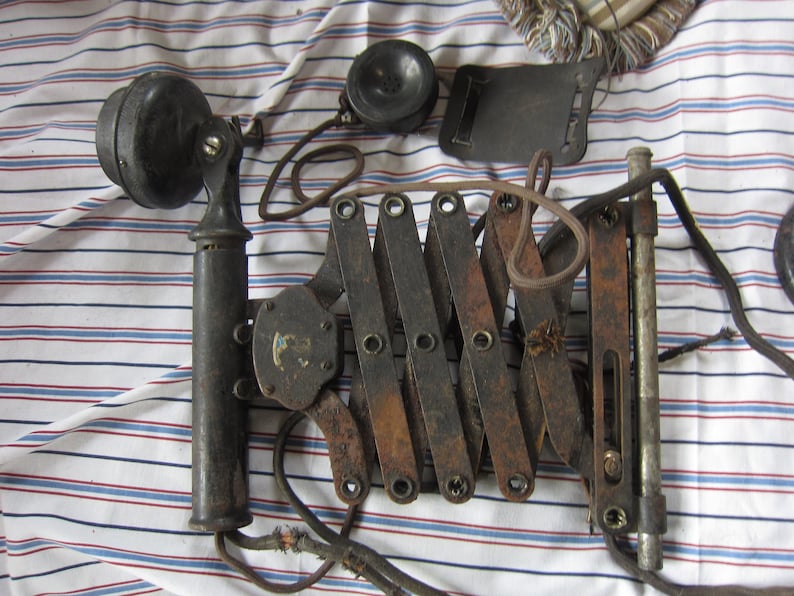Vintage Western Electric Metal Candlestick Scissor Railroad Phone ...