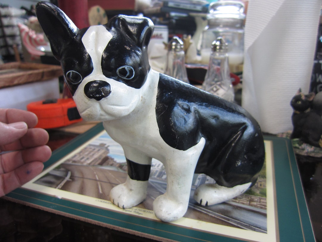 Vintage Cast Iron French Bulldog Door Stop, Please Read Description - Etsy
