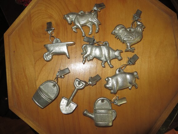 Metal Clip on Farm Tools and Animals - Etsy