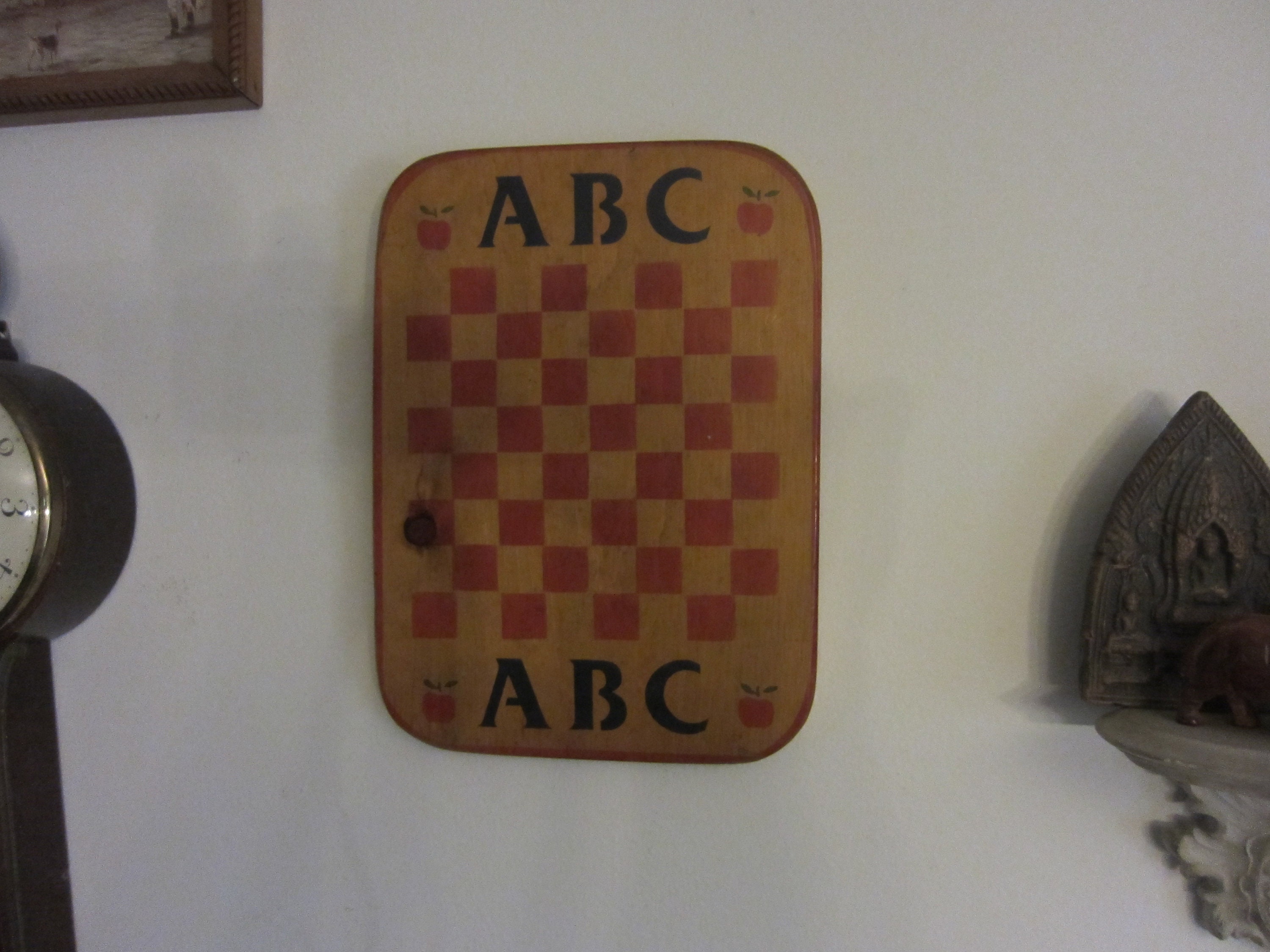 ABC Checker Board Folk Art Wall Board Plaque - Etsy