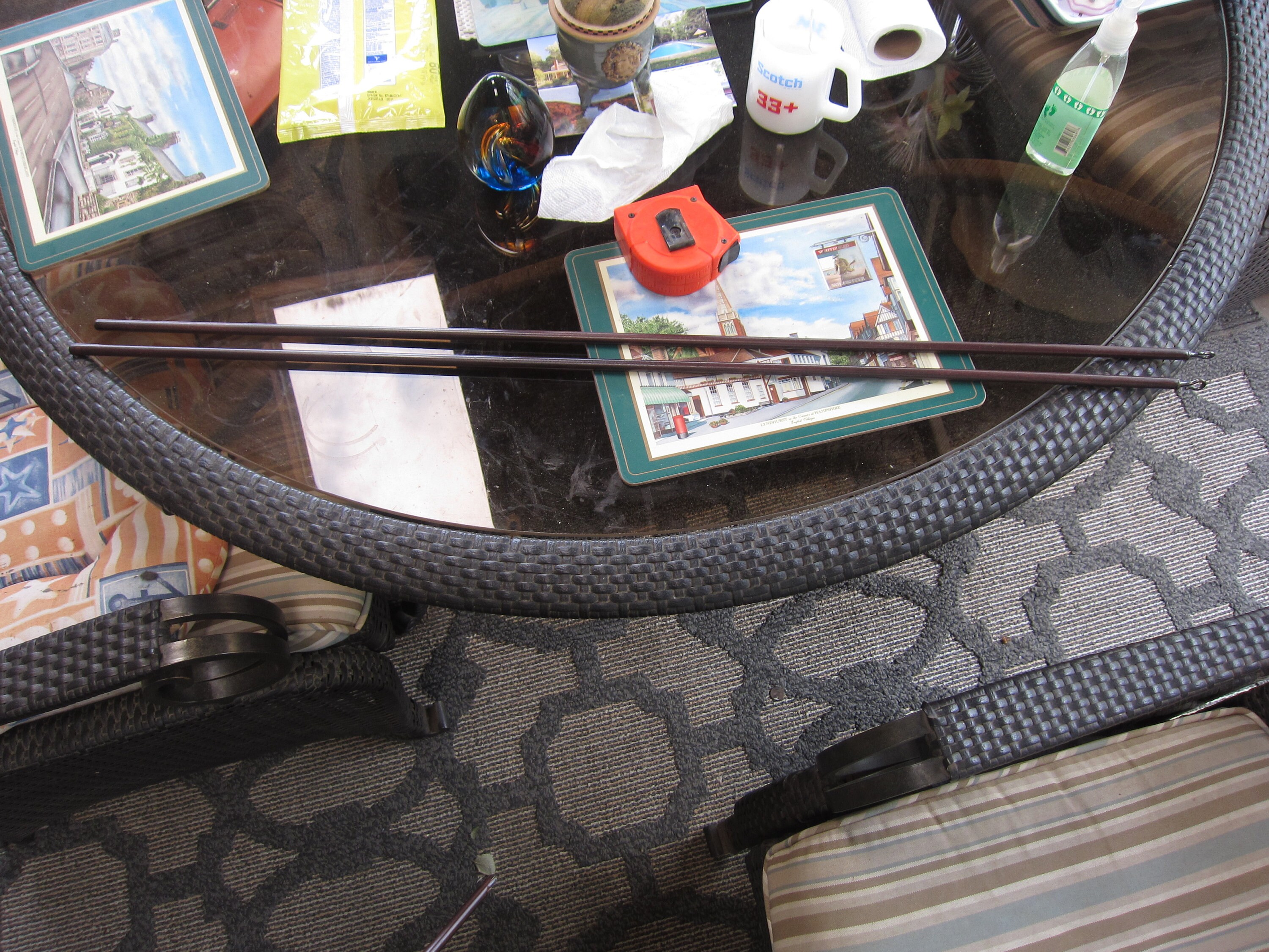 Graber and Bali Metal Shepherd's Hook Wooden Wand for Horizontal Blinds ...