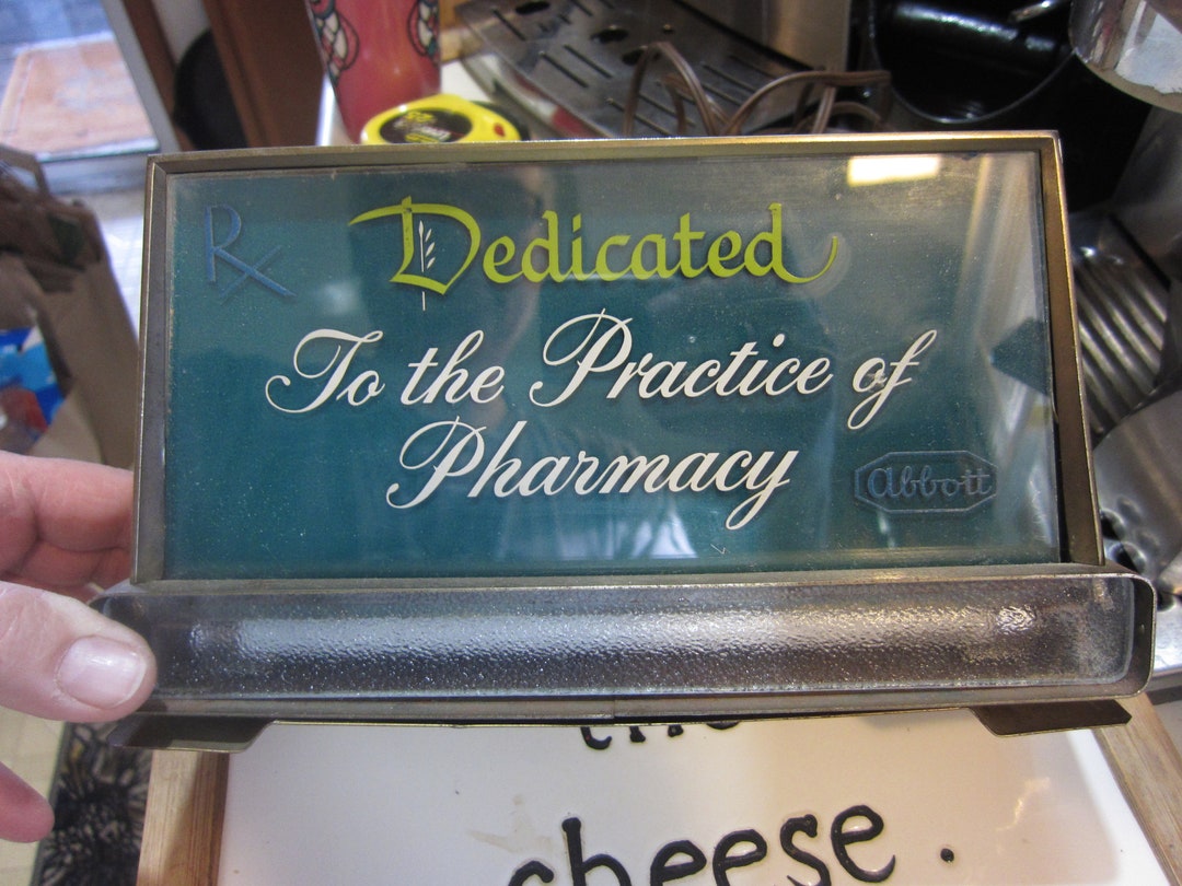 Antique Abbott Pharmaceutical Advertising Light up Sign - Etsy
