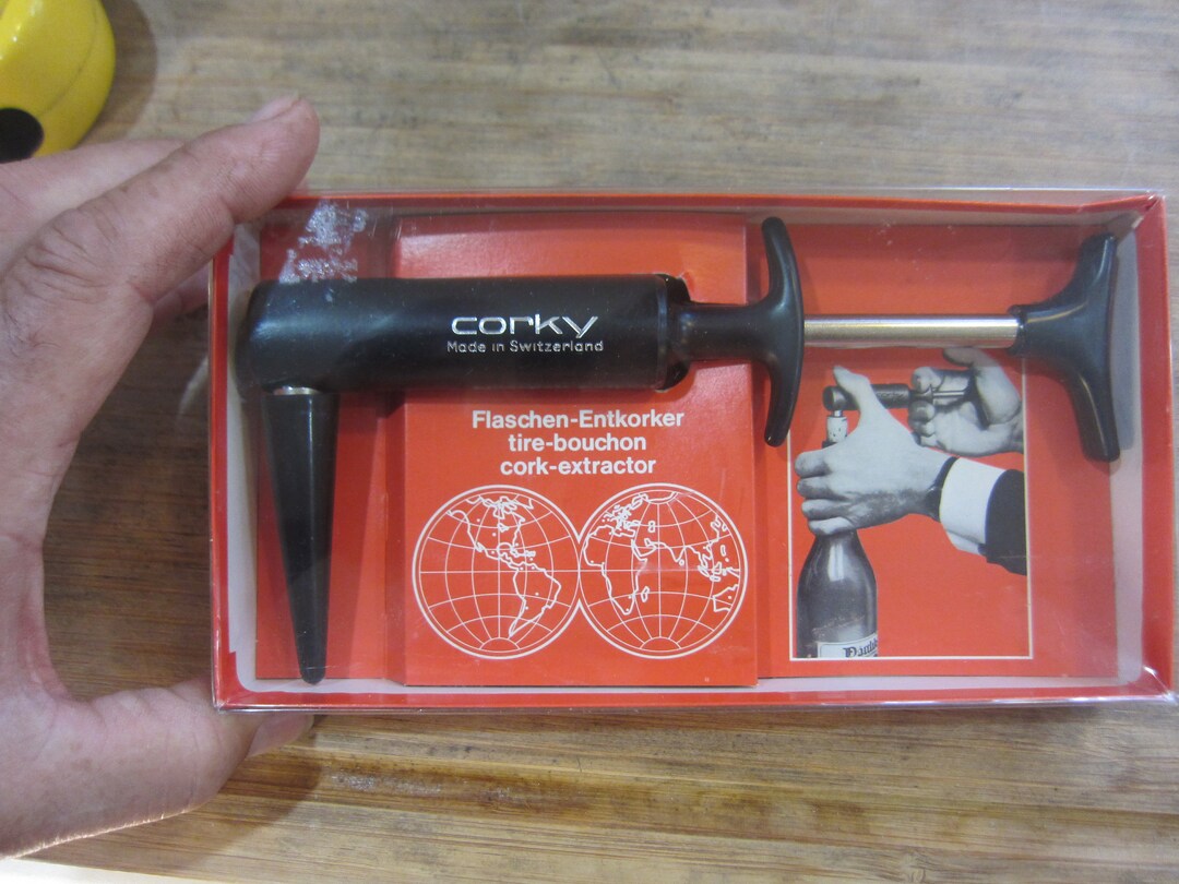 Vintage Corky Cork Air Needle Extractor Wine Bottle Corkscrew ...