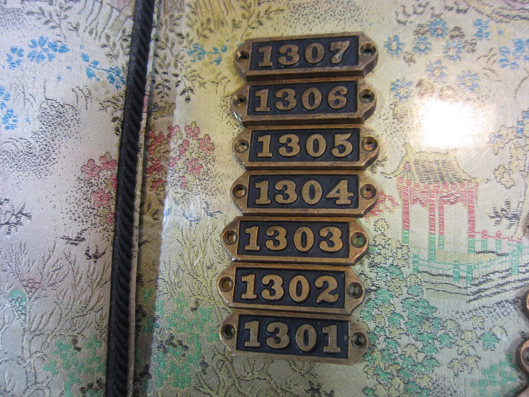 Antique Room Numbers, Bronze Brass Raised Numbers, Please Read ...