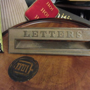 Letters Antique Brass Bronze Architectural Hardware Mail Slot Opening ...