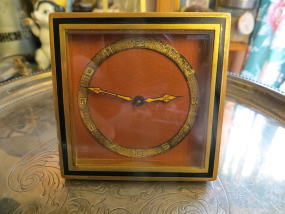 KIENZLE Square Brass Desk Clock Parts or Repair - Etsy