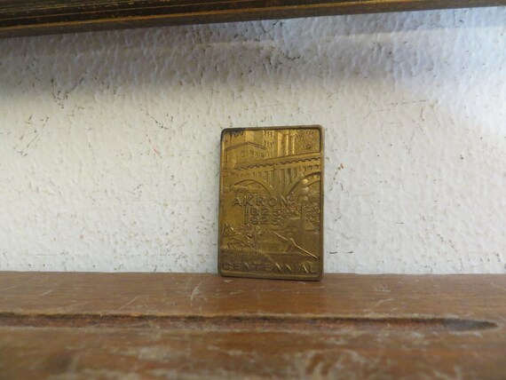 Akron 1825-1925 Centennial Pin, Vintage Antique Ohio … - Gem