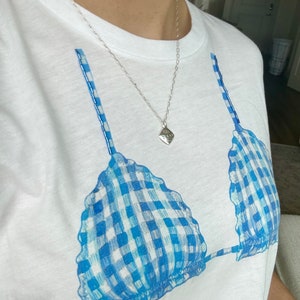 Bikini Top Tee With Beading, Bikini Shirt, Beach Shirt, Summer Shirt ...