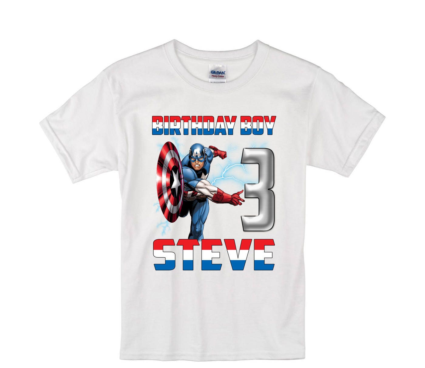 Personalized Captain America Birthday Shirt: Family Matching Tees - Etsy