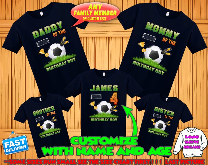 Soccer Birthday Shirt Soccer Custom Shirt Personalized - Etsy