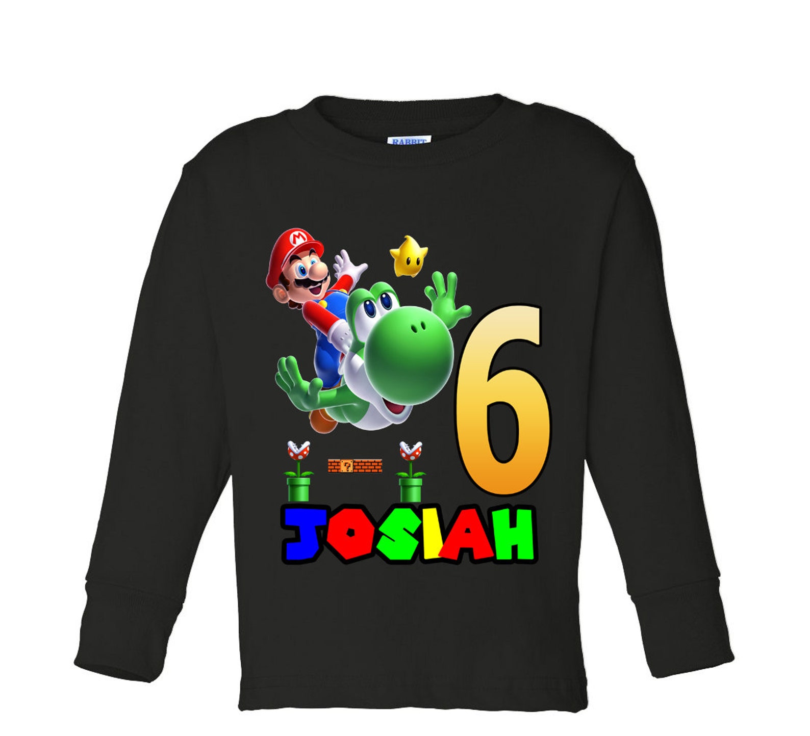 Super Mario Birthday Shirt Custom Personalized Shirts for All - Etsy