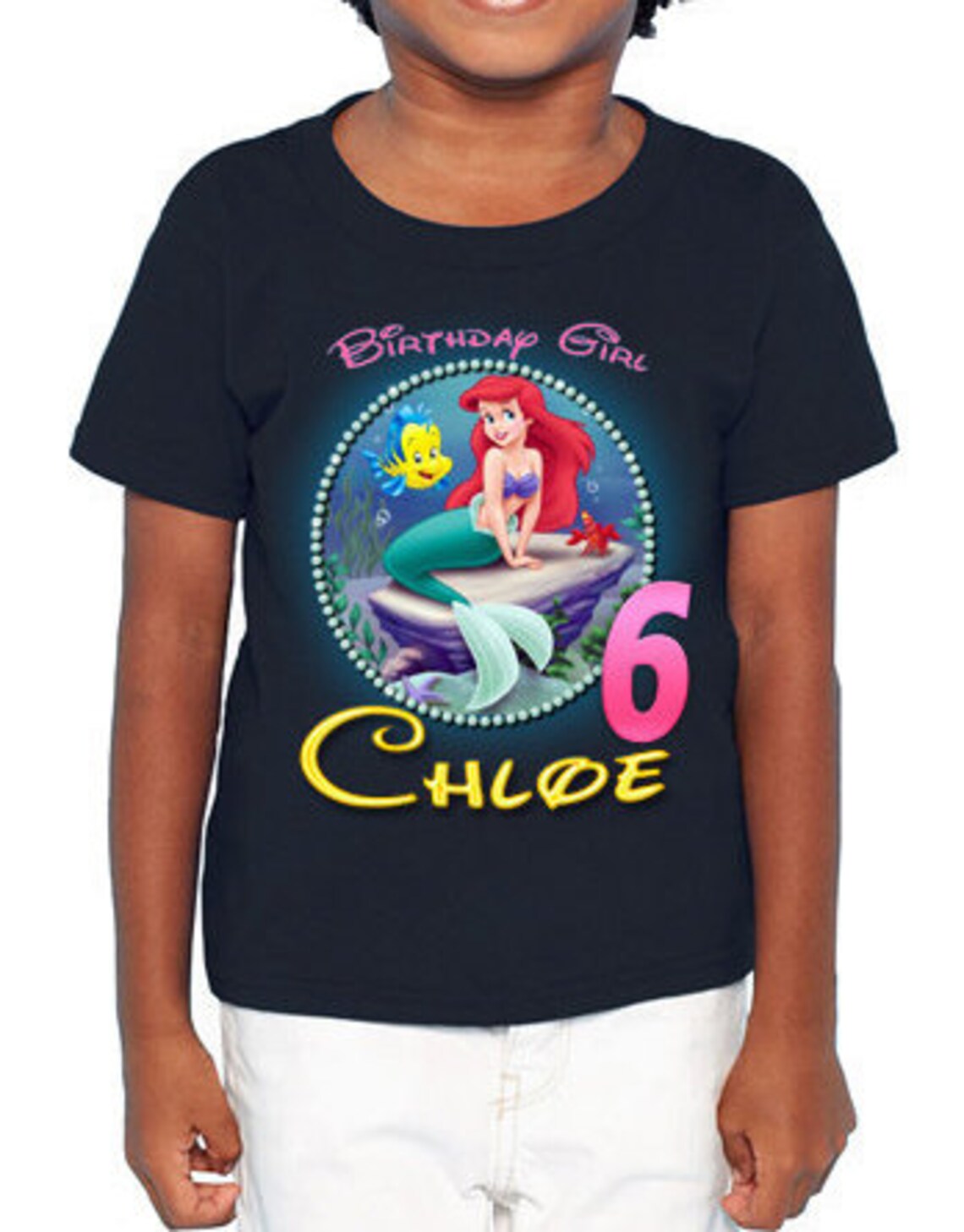 The Little Mermaid Ariel Birthday Shirt Custom Personalized - Etsy