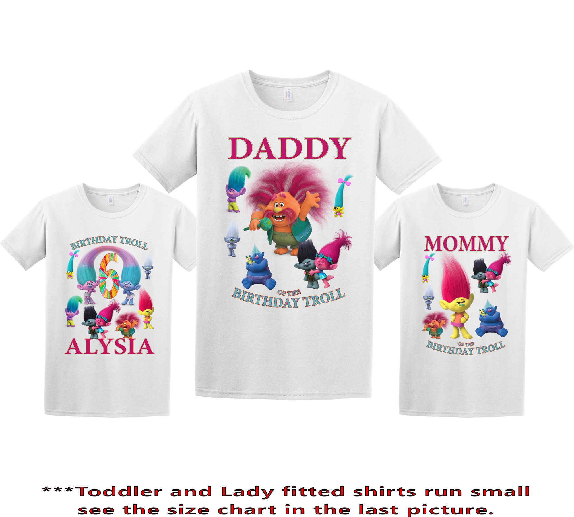 Trolls Birthday Shirt Trolls Custom Shirt Personalized - Etsy