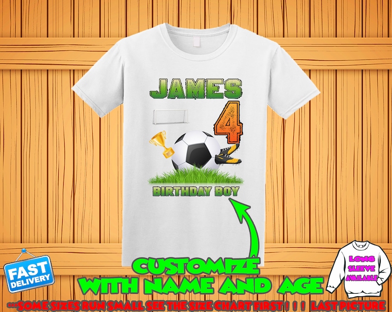 Soccer Birthday Shirt Soccer Custom Shirt Personalized - Etsy