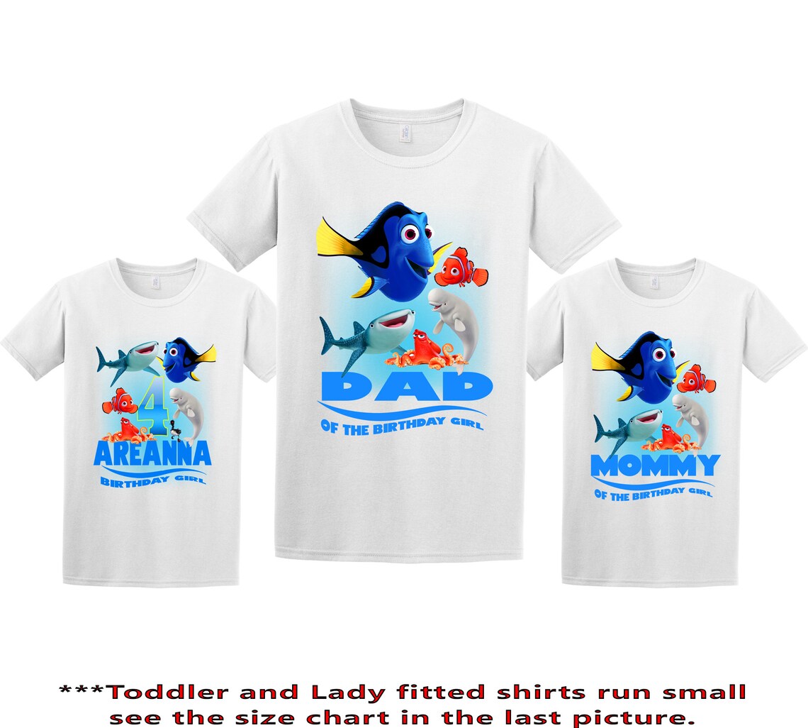 Finding Dory Birthday Shirt Dory Custom Shirt Personalized Etsy