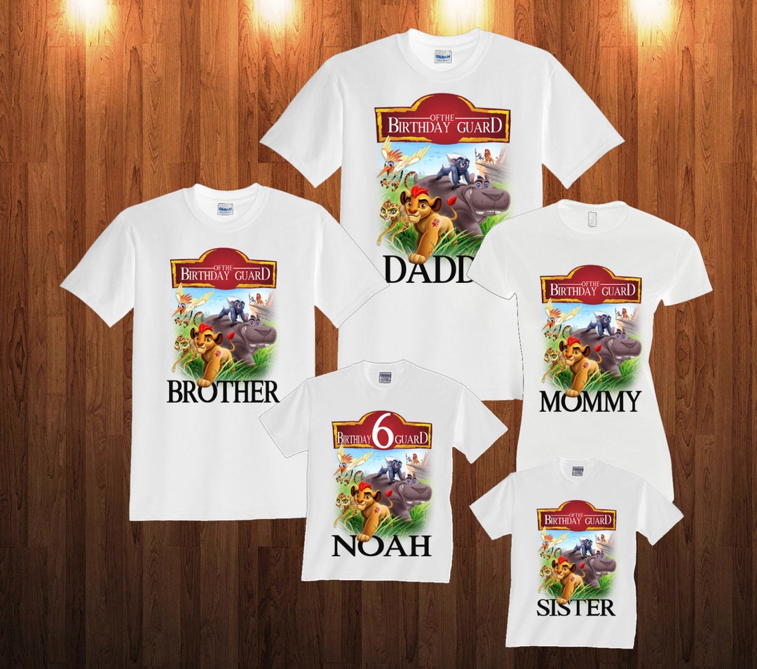Personalized Lion Guard Birthday Shirt: Family Matching T-shirts - Etsy