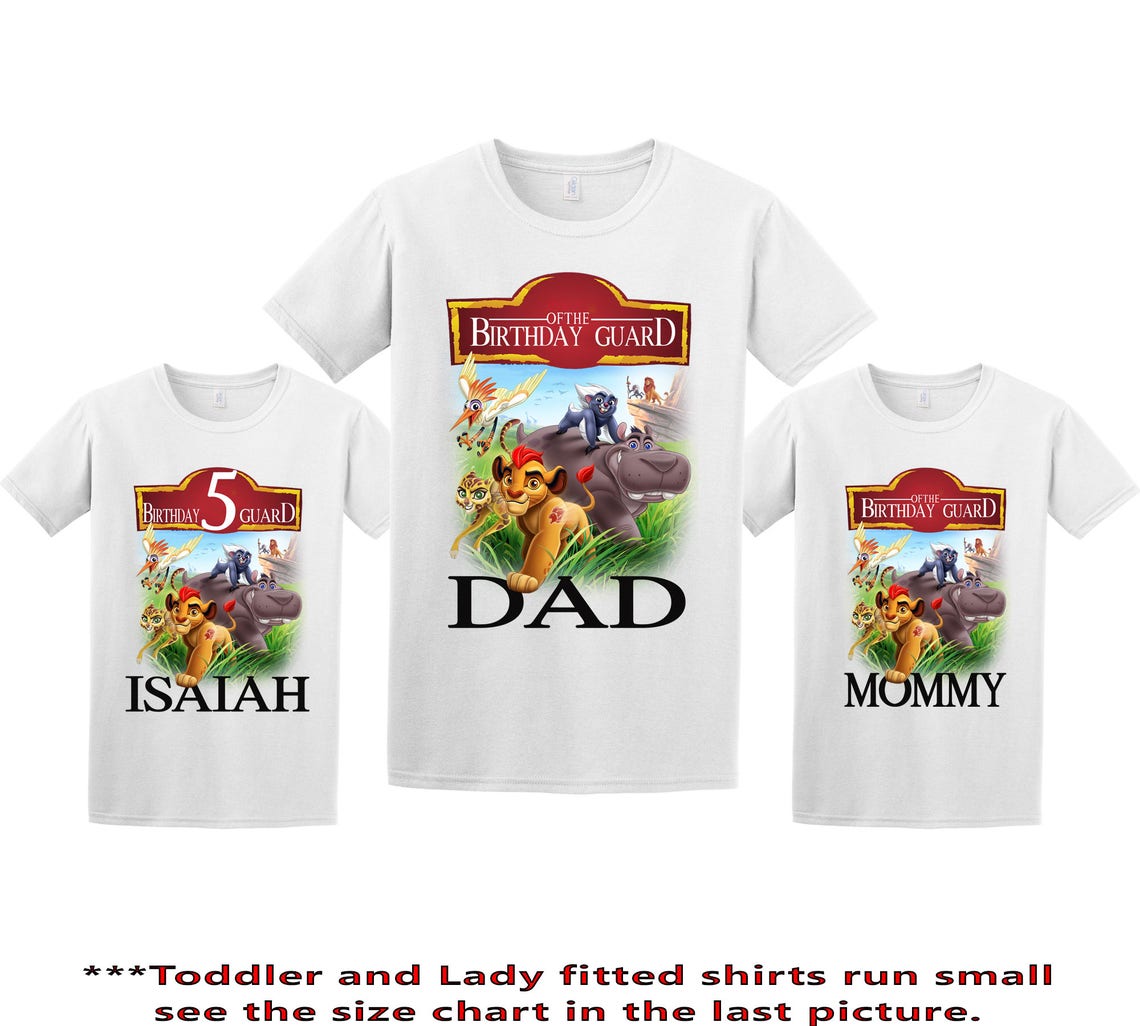 Lion Guard Birthday Shirt Lion Guard Custom Shirt - Etsy
