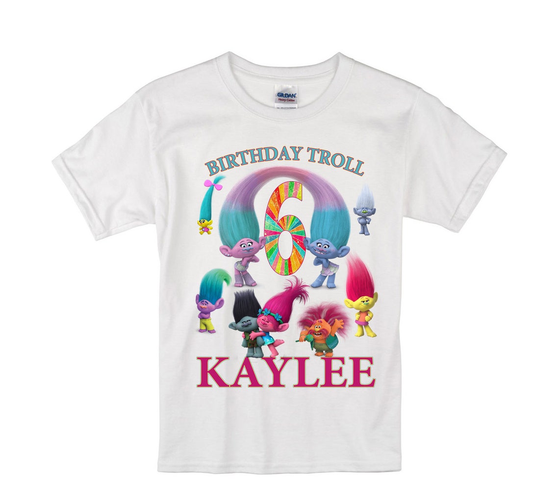 Trolls Birthday Shirt Trolls Custom Shirt Personalized - Etsy