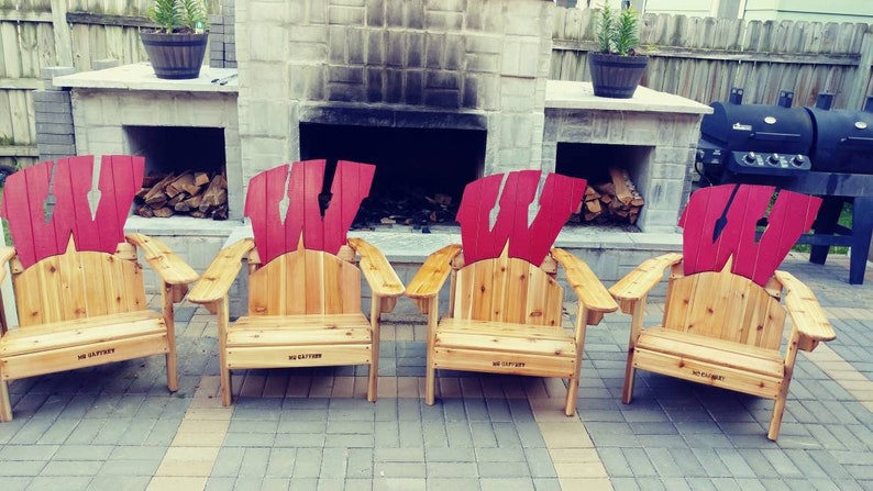 University of Wisconsin Adirondack Chair - Etsy