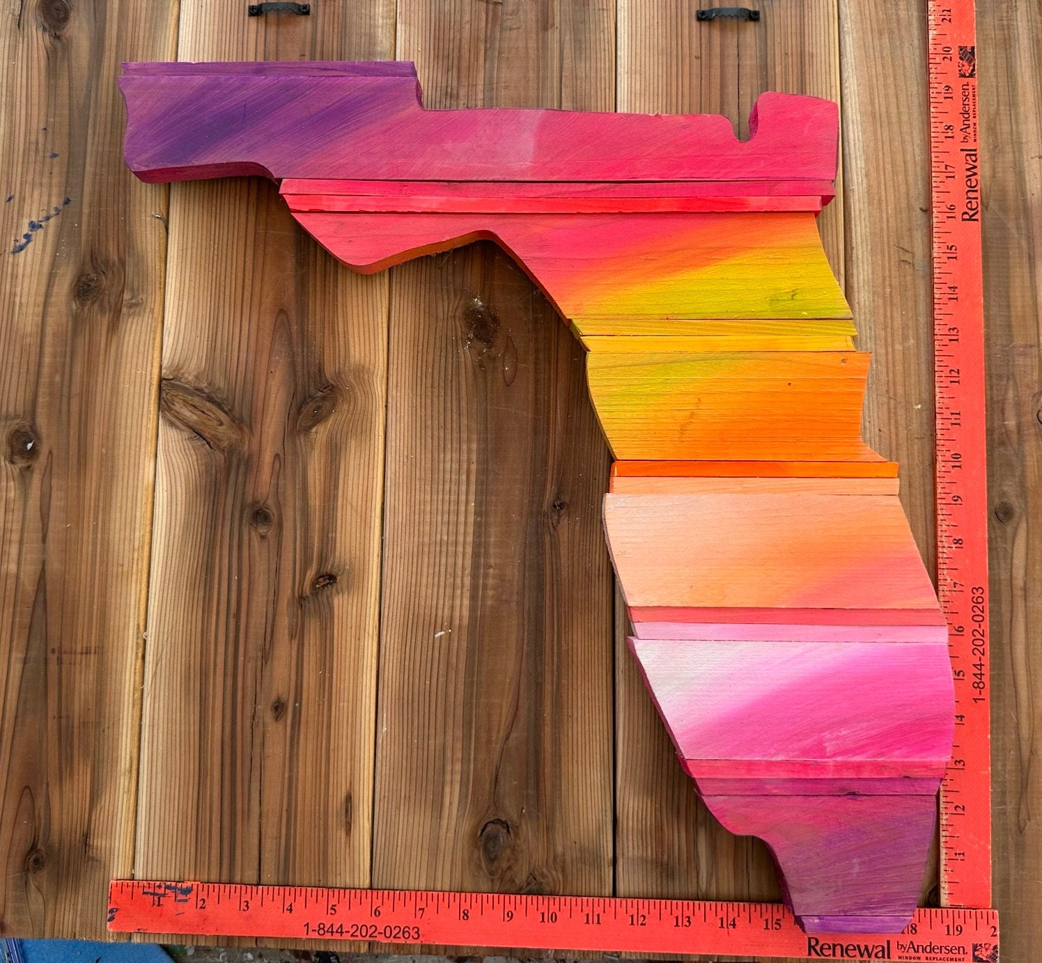 Florida-shaped Wood Wall Art - Etsy
