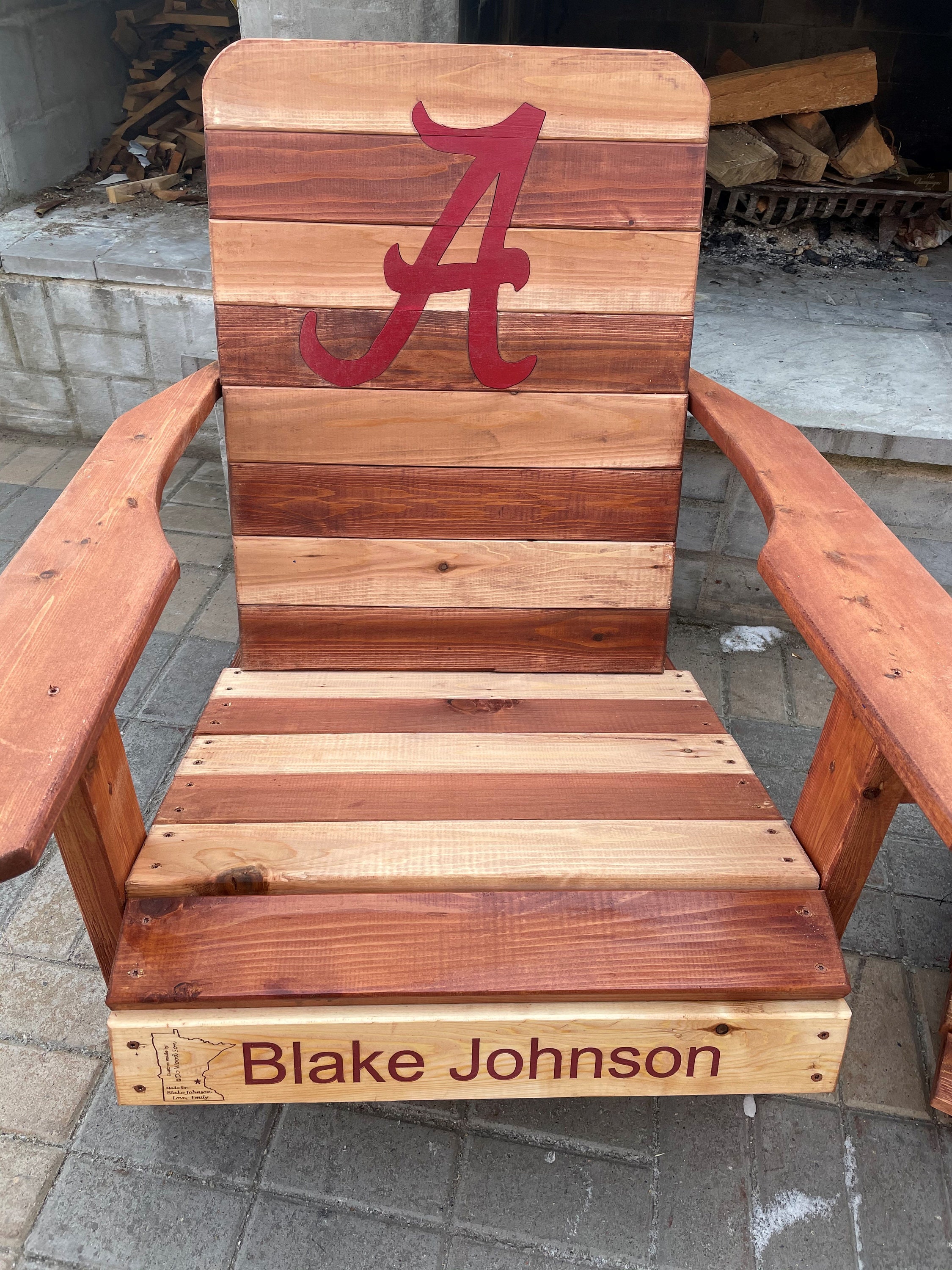 University of Alabama Adirondack Chair - Etsy