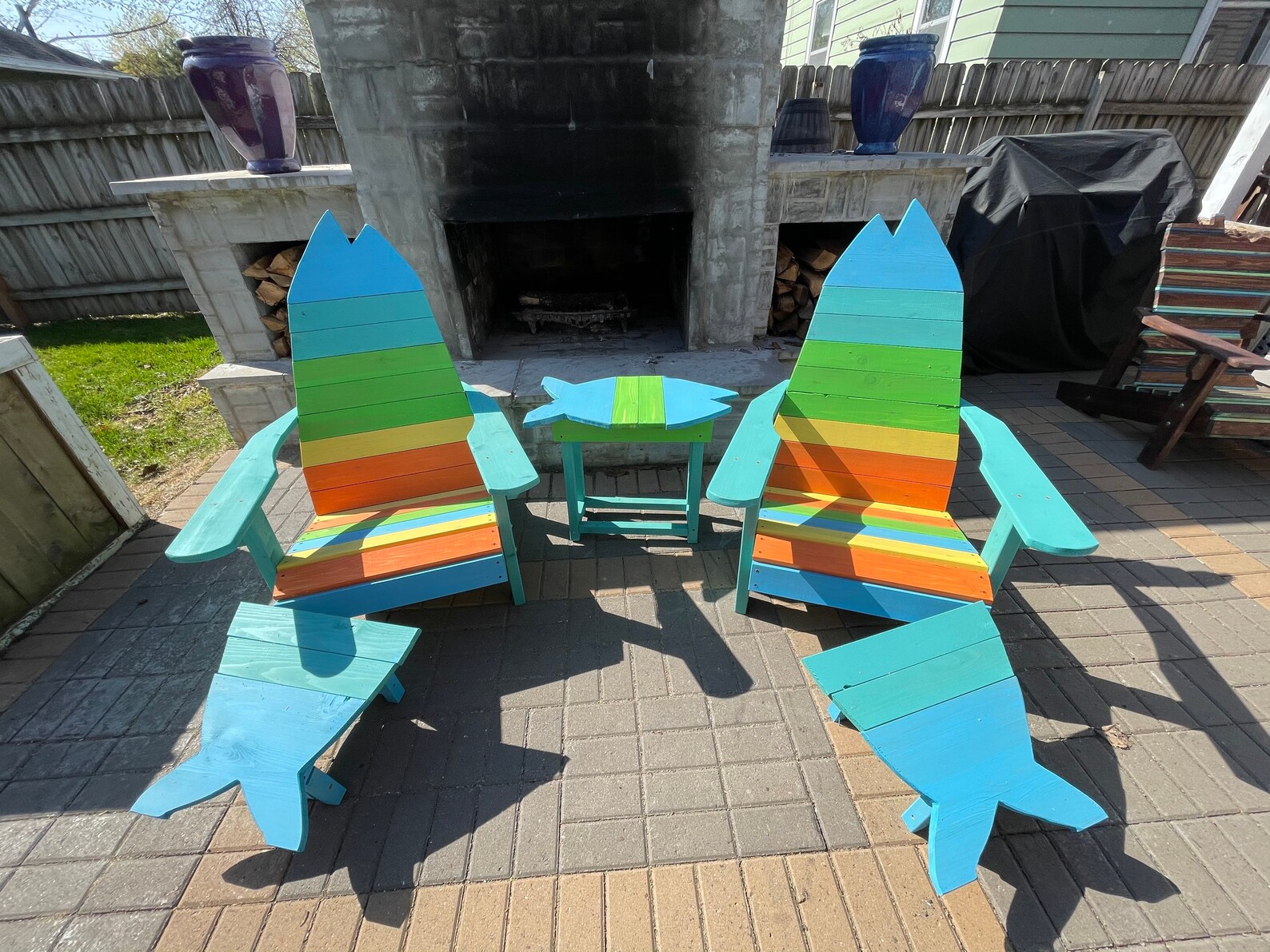 Fish Adirondack Chair Set - Etsy
