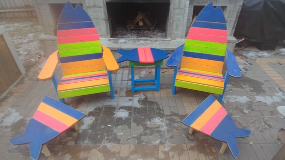 Fish Adirondack Chair Set - Etsy