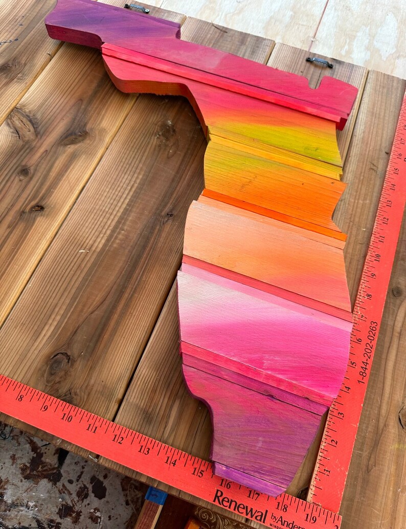 Florida-shaped Wood Wall Art - Etsy
