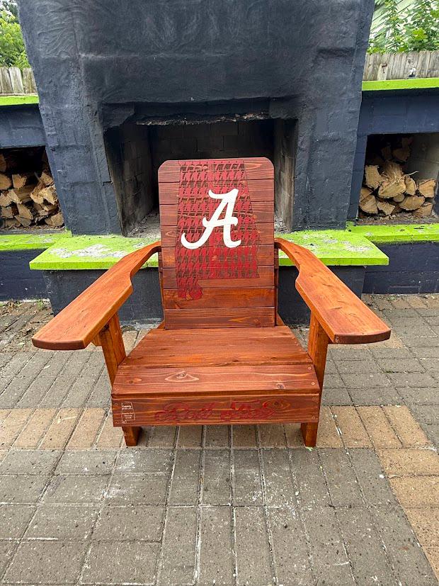 University of Alabama Adirondack Chair - Etsy