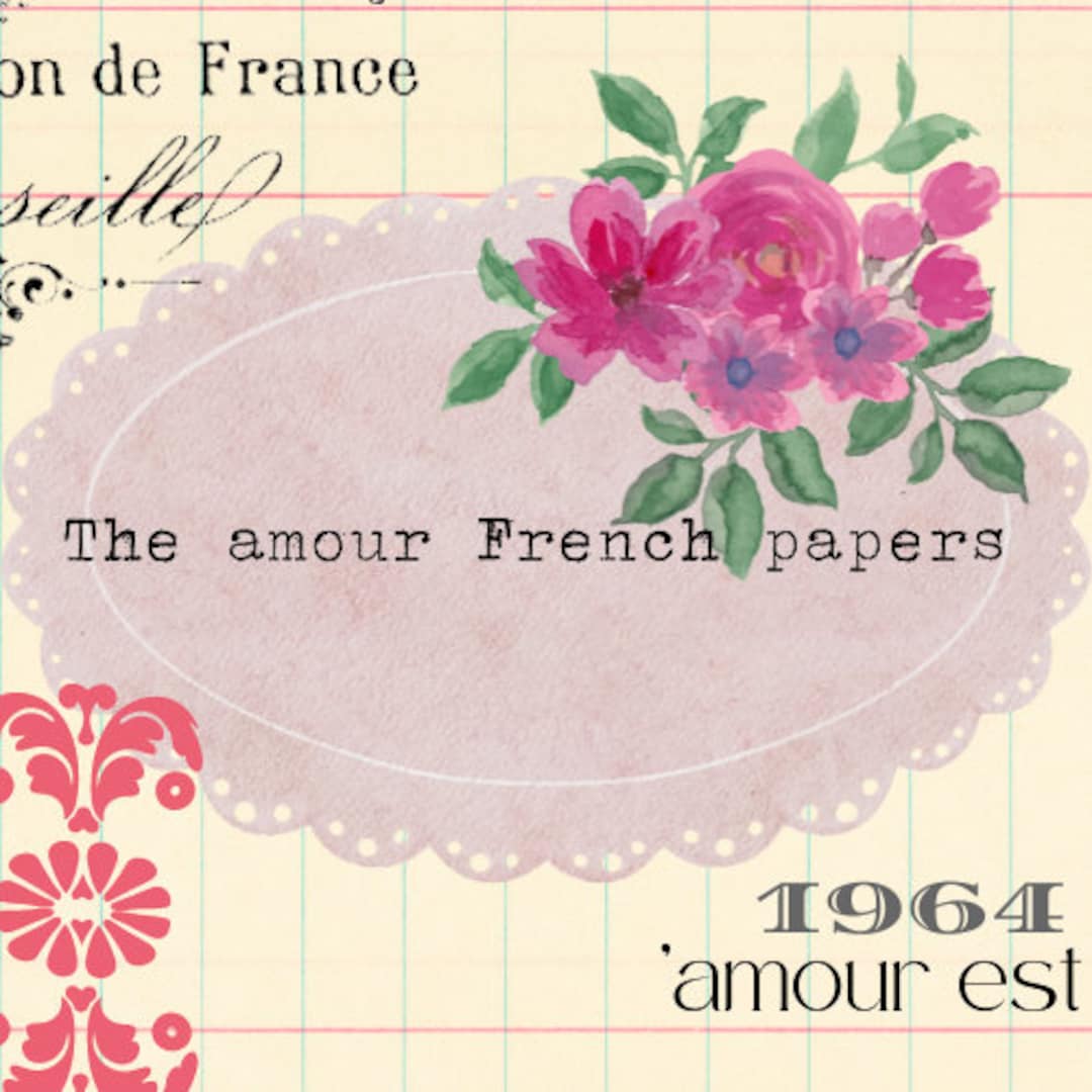 The Amour French Papers - Etsy