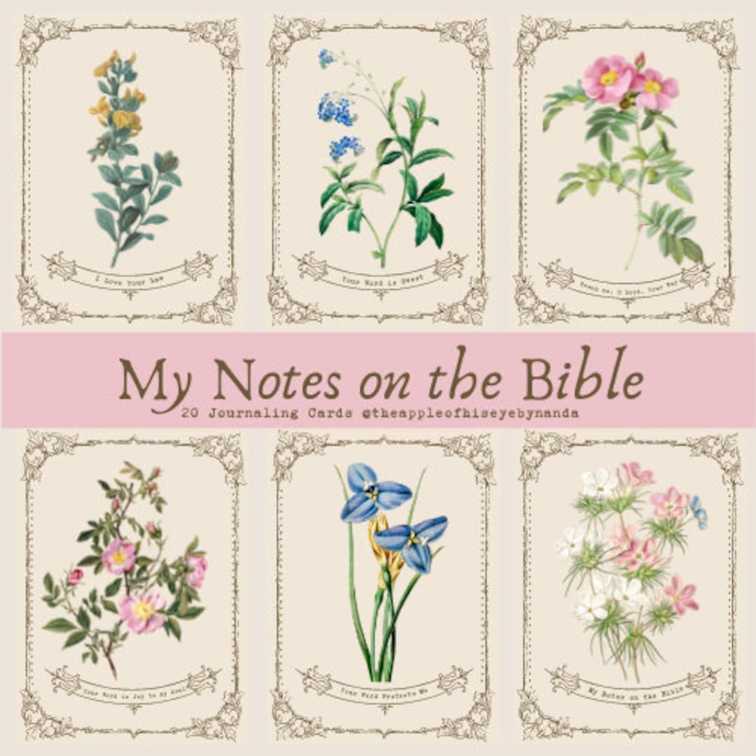 My Notes on the Bible Journaling Cards,bible Journaling Cards ...