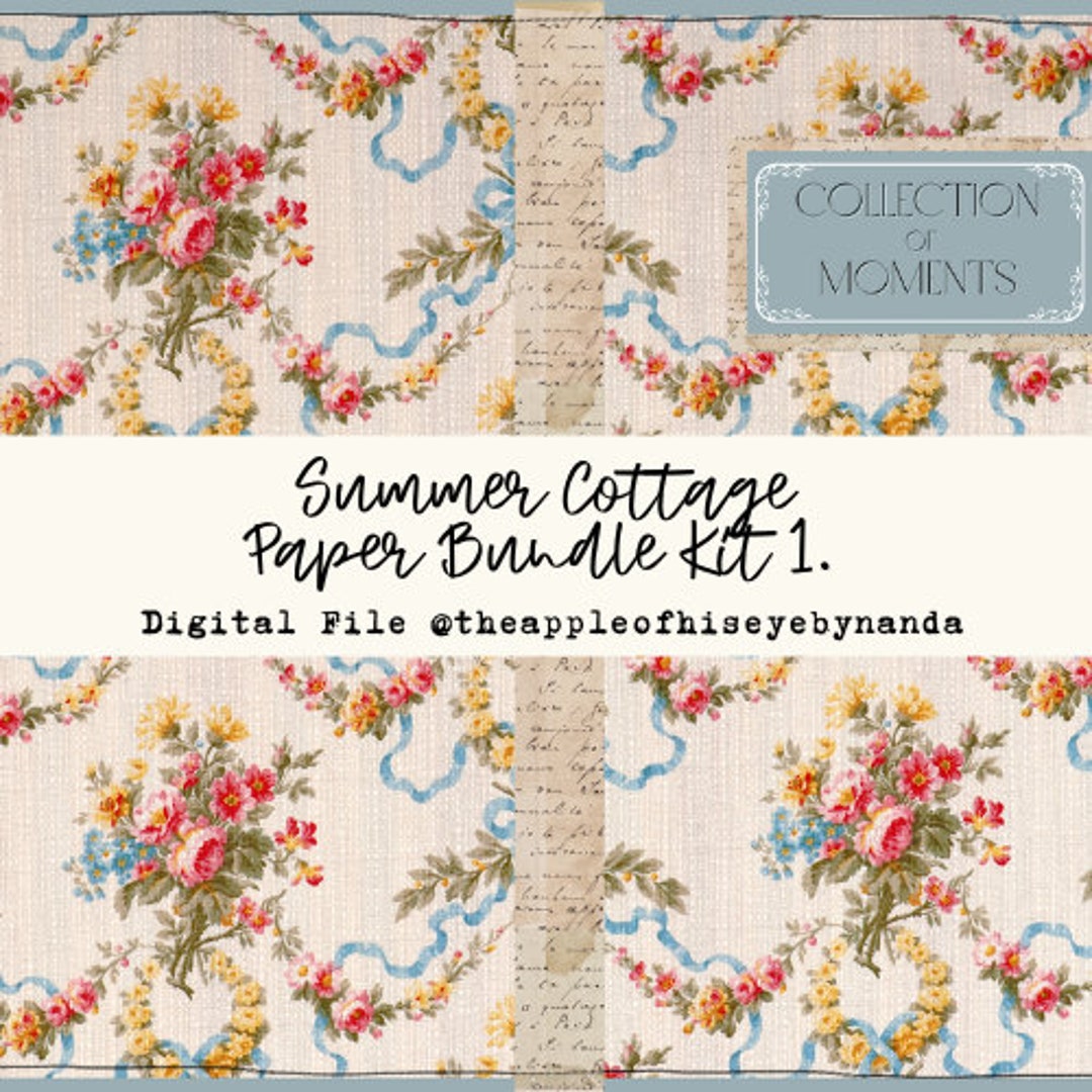 Summer Cottage Paper Bundle Kit 1 - Etsy