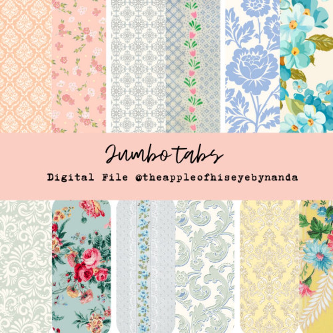 Jumbo Tabs/scrapbooking Paper/ Vintage Paper/junk Journal Paper/bible ...