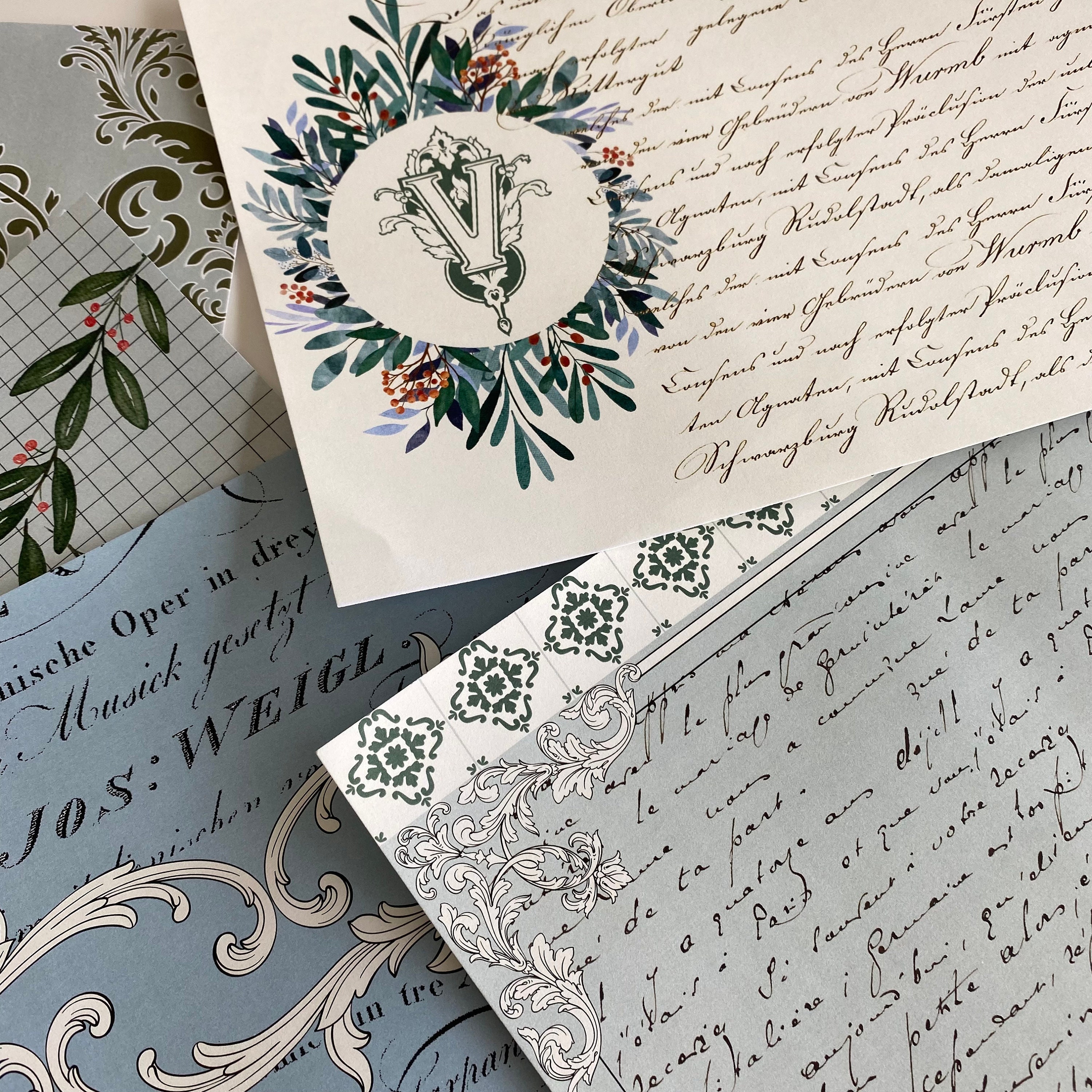 Vintage Christmas Paper Bundle/ Scrapbooking Paper/ Vintage - Etsy