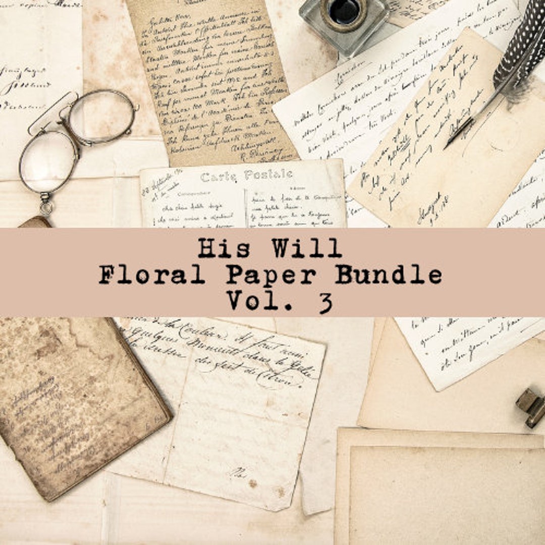 His Will Paper Bundle Vol. 3/ Scrapbooking Paper/ Vintage Paper/junk ...