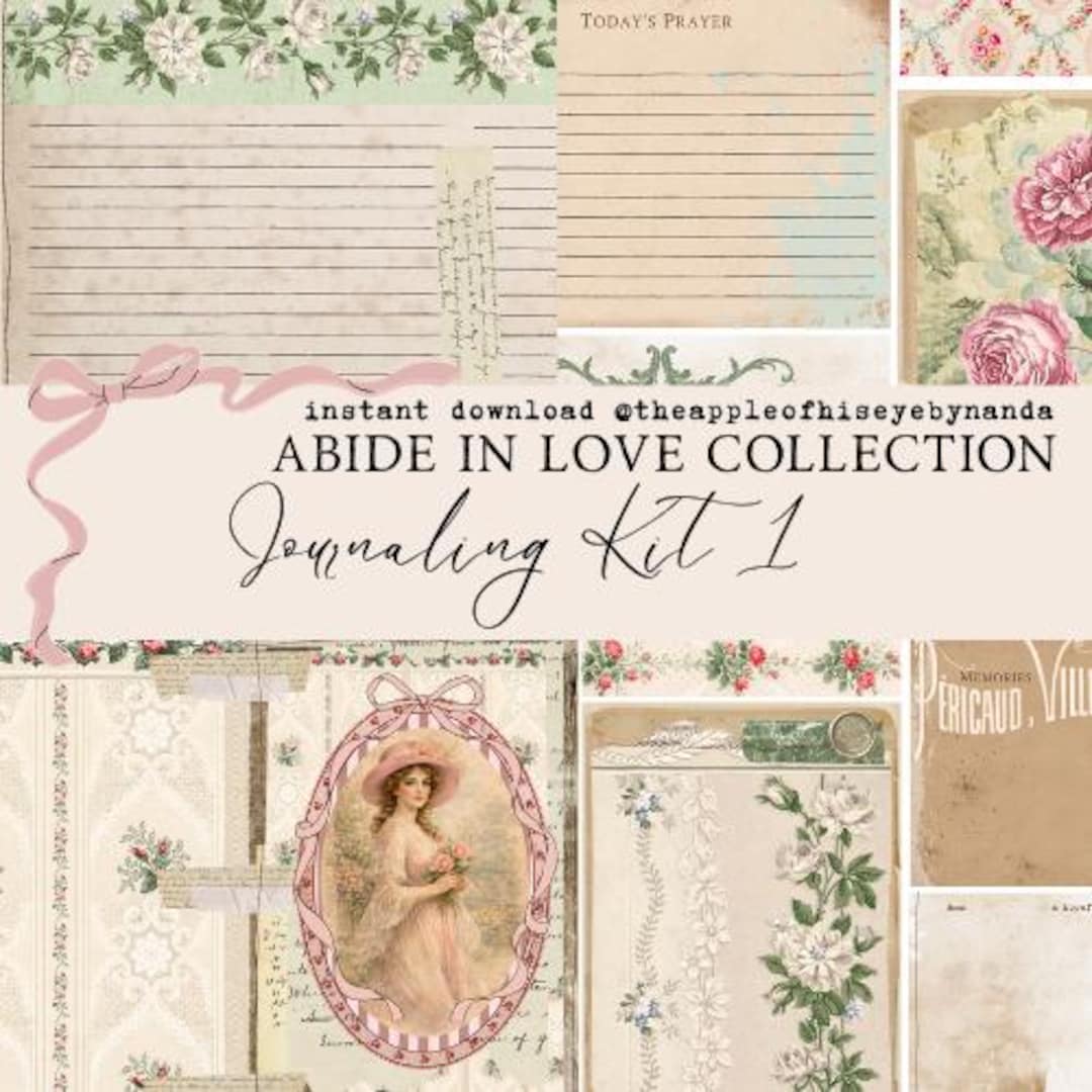 Abide in Love Journaling Kit 1| Digital Download| Christian Journaling ...