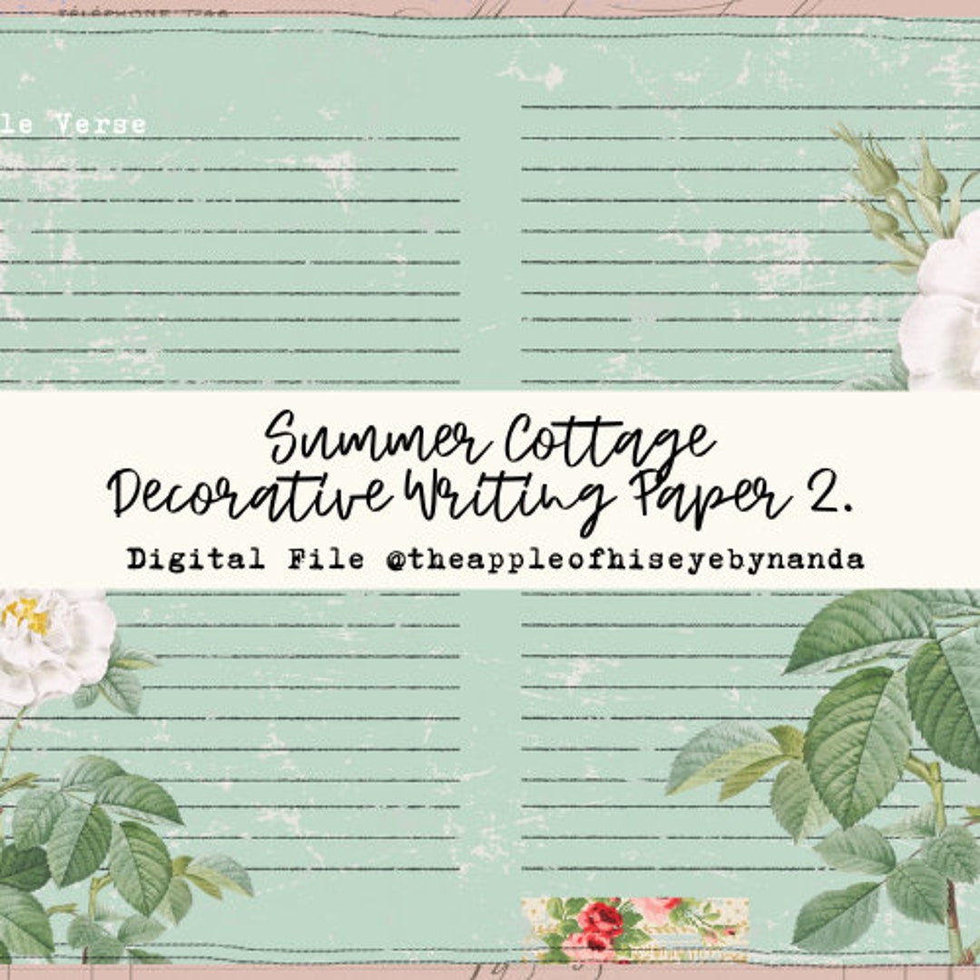 Summer Cottage/ Decorative Writing Paper Bundle 2. - Etsy