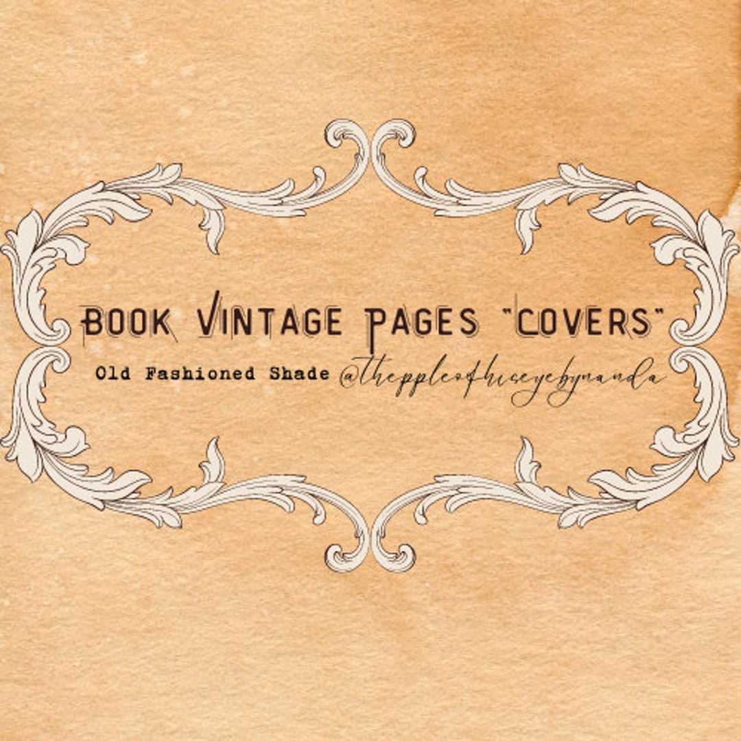 Book Vintage Pages "covers" Old Fashioned Shade/scrapbooking Paper ...