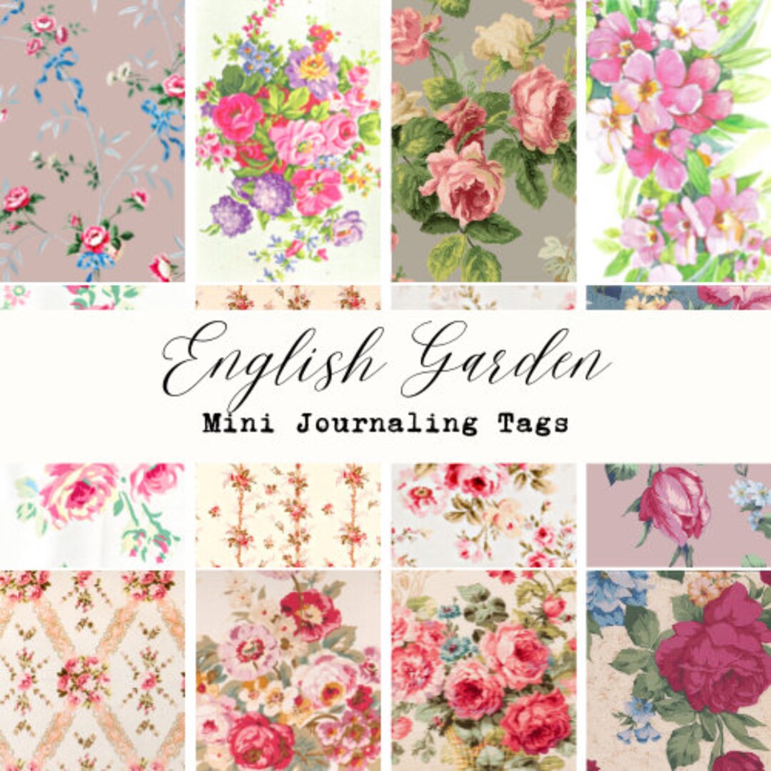 English Garden Mini Journaling Tags - Etsy