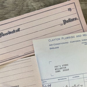 1970's Vintage Receipts - Etsy